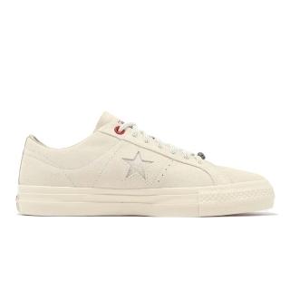 【CONVERSE】One Star Pro 男鞋 女鞋 米白 紅 CNY 龍年 農曆年 麂皮 休閒鞋 A08697C(經典百搭帆布鞋)