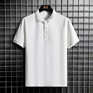 M-8XL polo衫男士新款夏季短袖涼感痞帥高級感翻領t恤男