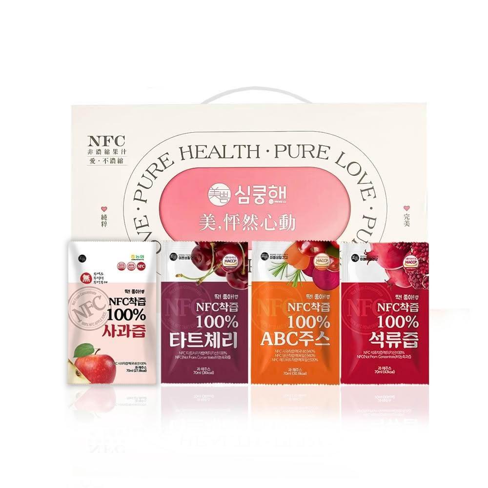 【MIPPEUM 美好生活】NFC 非濃縮還原100%果汁全系列 70mlx30入禮盒組 (紅石榴汁/酸櫻桃汁/ABC綜合蔬果汁/蘋果汁)
