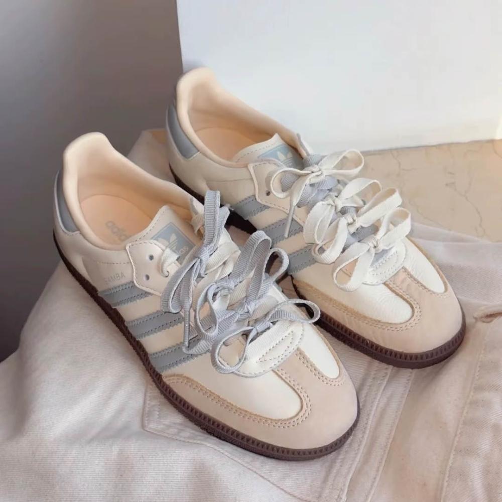 【adidas 愛迪達】ADIDAS SAMBA OG 海鹽乳酪 奶油灰藍 焦糖底 女鞋 休閒鞋 JH7299