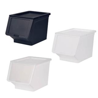 【SHUTER 樹德】家用整理箱 23L 黑色/白色/白櫃透明門片 2個入 /組 MHB-23