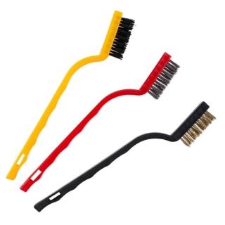 【Easygoo 輕鬆】單頭彩色塑柄鋼刷(3入)