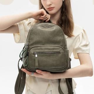 【MoonDy】真皮後背包/小牛皮背包/軟皮包包/大容量小背包/旅行背包/葛雷系/兒童背包/可愛包包/上學包包