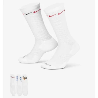 【NIKE 耐吉】Nike Everyday Plus Cushioned 中筒襪 三雙入 (DH3822-902)