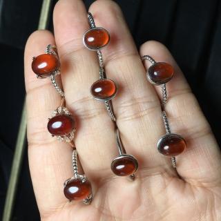 【Paiya 派亞】石榴石戒指，s925銀鑲嵌，簡約氣質時尚女人石