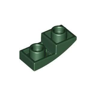 【LEGO 樂高】零件一組15入 弧形磚 2x1 24201 深綠色樂高零件