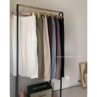 M SELECT 2025春夏新款 文青通勤超彈性棉麻八分褲 輕盈舒適必備款