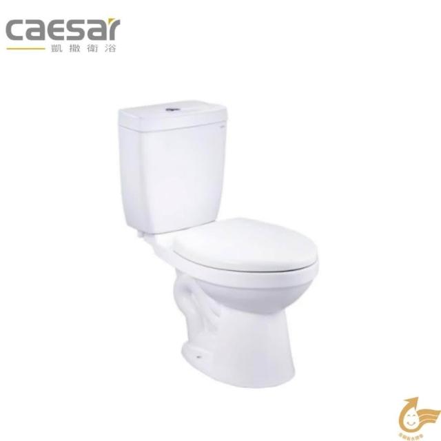 【CERAX 洗樂適】CAESAR凱撒衛浴 50cm面盆 衛浴六件式套組(面盆、面盆龍頭、沐浴龍頭、鏡子、放衣架、省水馬桶)