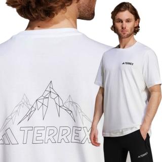 【adidas 愛迪達】ADIDAS 短T TX MOUNTAIN TEE 白色 聯名款 運動 短袖 T恤 男 IZ0465