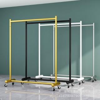 新款衣服展示架女裝龍門架落地服裝店批發單杠掛衣架直播間陳列架