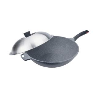 【PERFECT 理想】極緻鑄造IH 36cm不沾炒鍋 附蓋 台灣製造 ｜ Le idea 樂德兒