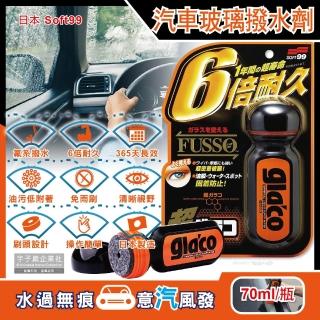 【Soft99】日本Soft99-C236免雨刷6倍耐久力汽車撥水劑70ml/瓶(車用清潔美容超級氟素抗污耐磨防雨驅水玻璃精撥水鍍膜劑)