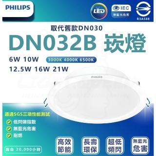 【Philips 飛利浦】[ 最新版 ] SGS三項認證崁燈 DN032B 取代 DN030 DN020 崁燈 15cm 9cm