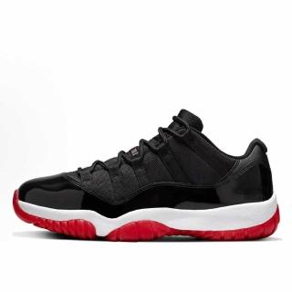 【NIKE 耐吉】Air Jordan 11 Low Bred 2025 黑紅 休閒鞋 FV5104-006/FV5121-006
