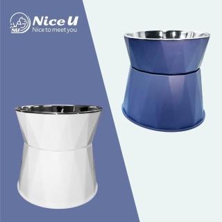 【NiceU】NiceU毛樂趣 北歐高腳寵物碗(兩色可選)
