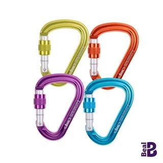 【BEAL】BE SAFE SCREW 鋁合金梨型有鎖鉤環 藍/紫/綠/橘 MCLBS