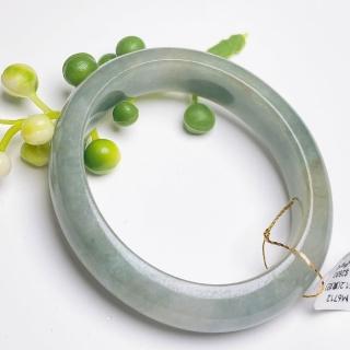【玉我翡翠】綠底貴妃鐲 (49)mm M6712 緬甸A貨翡翠【玉我翡翠】