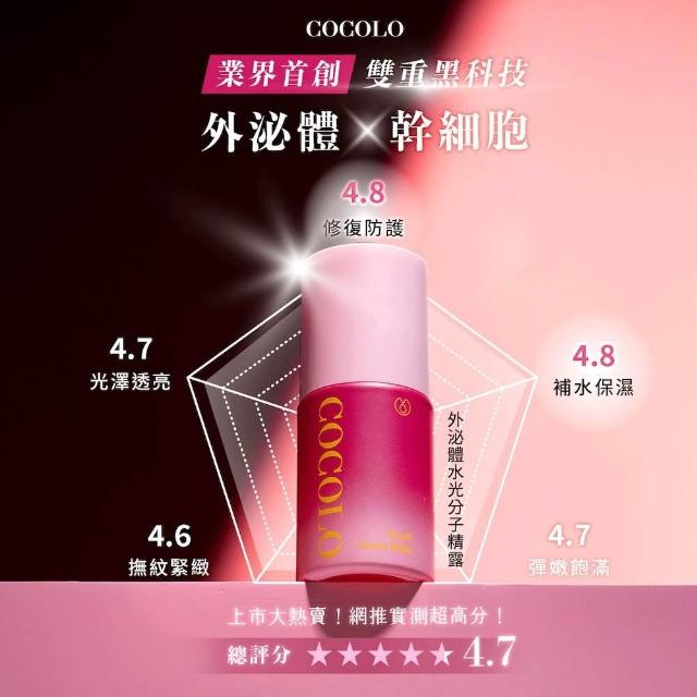 【COCOLO】外泌體水光精露30ml 2入 贈外泌體超膜一片 (植萃外泌體精華/抗老緊緻/保濕修護)