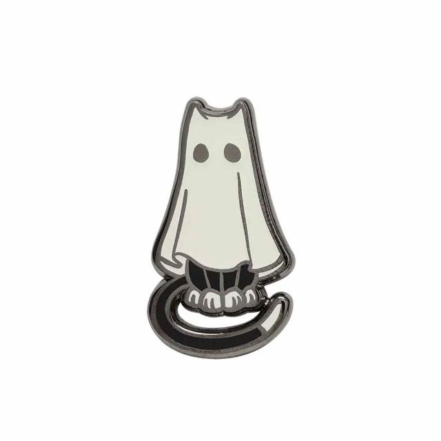 【NEW ERA】NEW ERA 男女 別針 GHOST CAT PIN NEW ERA 銀 黑 NE60831552