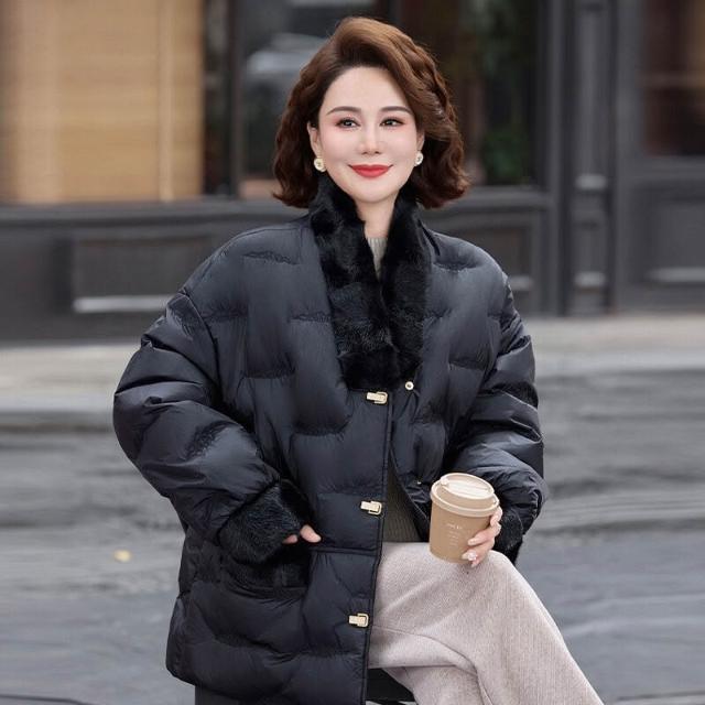 Seven七- 2026年新款.女裝羽絨衣外套90白鴨絨中年成熟女性冬季羽絨服女裝