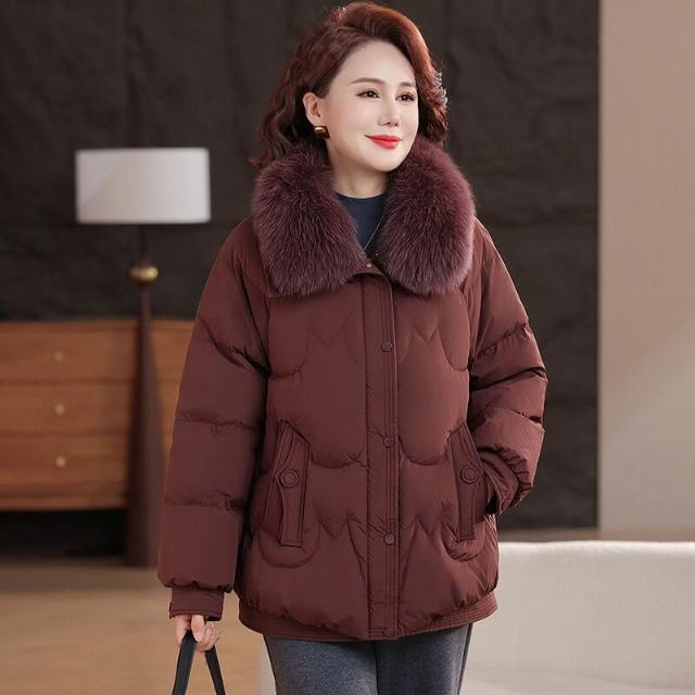 Seven七- 成熟女性羽絨服女中長款2026新款.90白鴨絨冬裝加厚棉衣洋氣外套